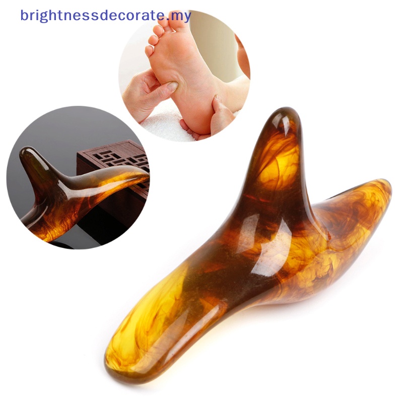 [Birth] Amber Resin Wax Triangle Foot Feet Massager Gua Sha Acupuncture ...
