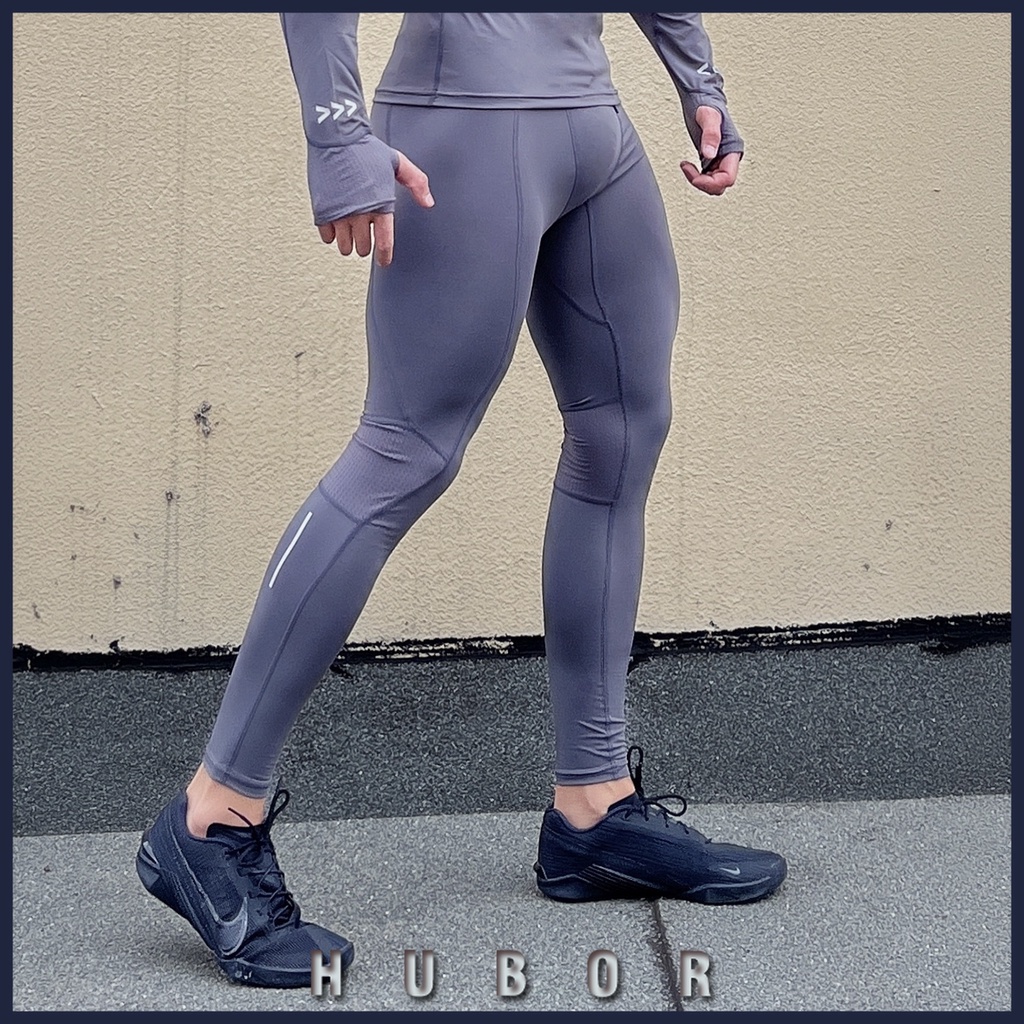 HUBOR Fitness Pants Men's High Elastic Training Pants Tight Pants Quick ...
