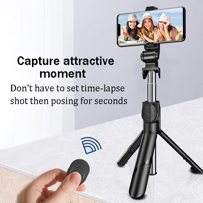 Tripod Bluetooth Selfie Stick Phone Holder Live Support Remote Control ...