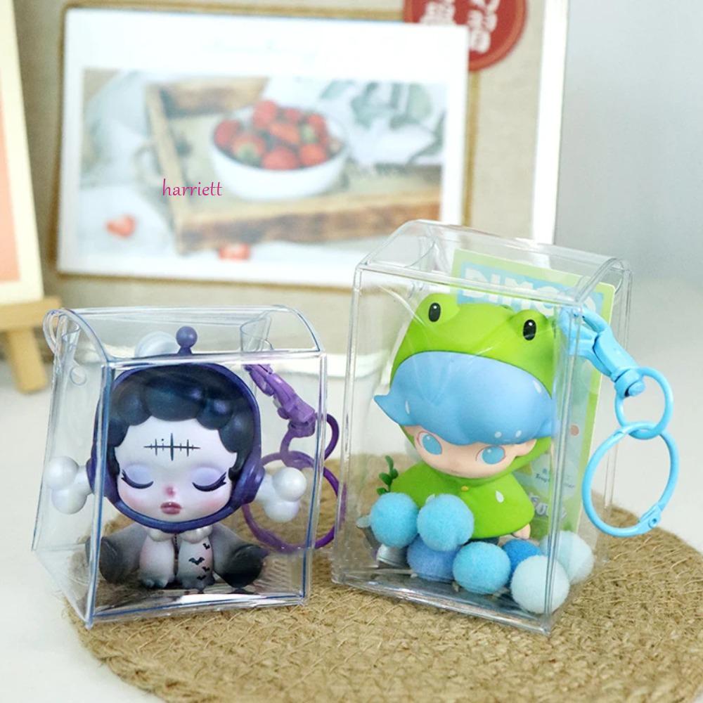 HARRIETT PVC Dolls Display Keychain, Display Pack Transparent Dolls ...