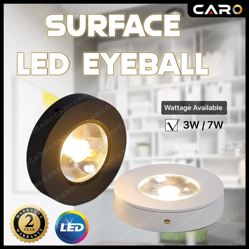 [ 2 YEARS WARRANTY ] SURFACE LED EYEBALL 3W/5W SURFACE MOUNTED LED ...