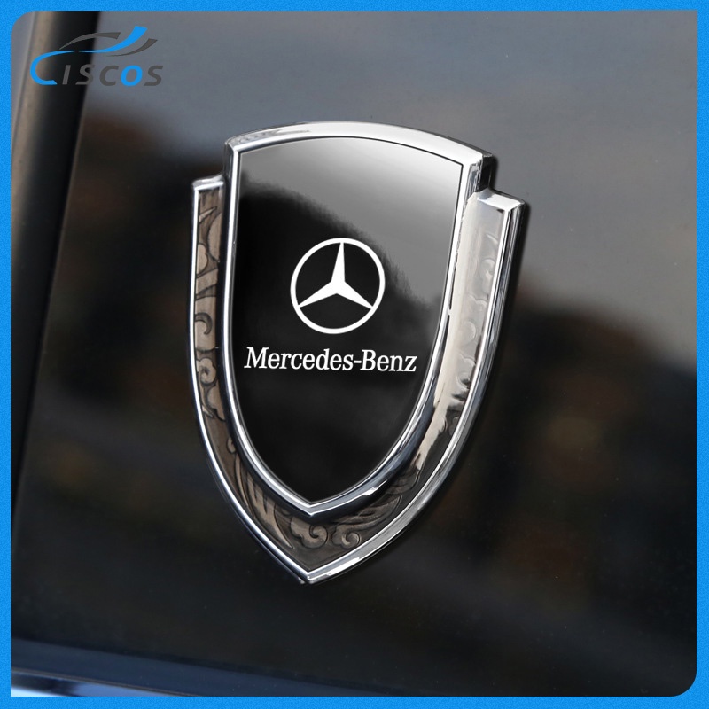 Ciscos Metal Car Logo Decoration Sticker For Mercedes Benz W124 W204 ...