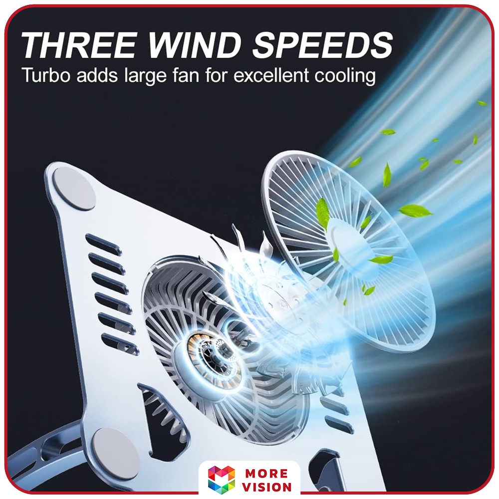 Foldable Laptop Tablet Stand With Cooling Fan Cooler Heat Dissipation ...
