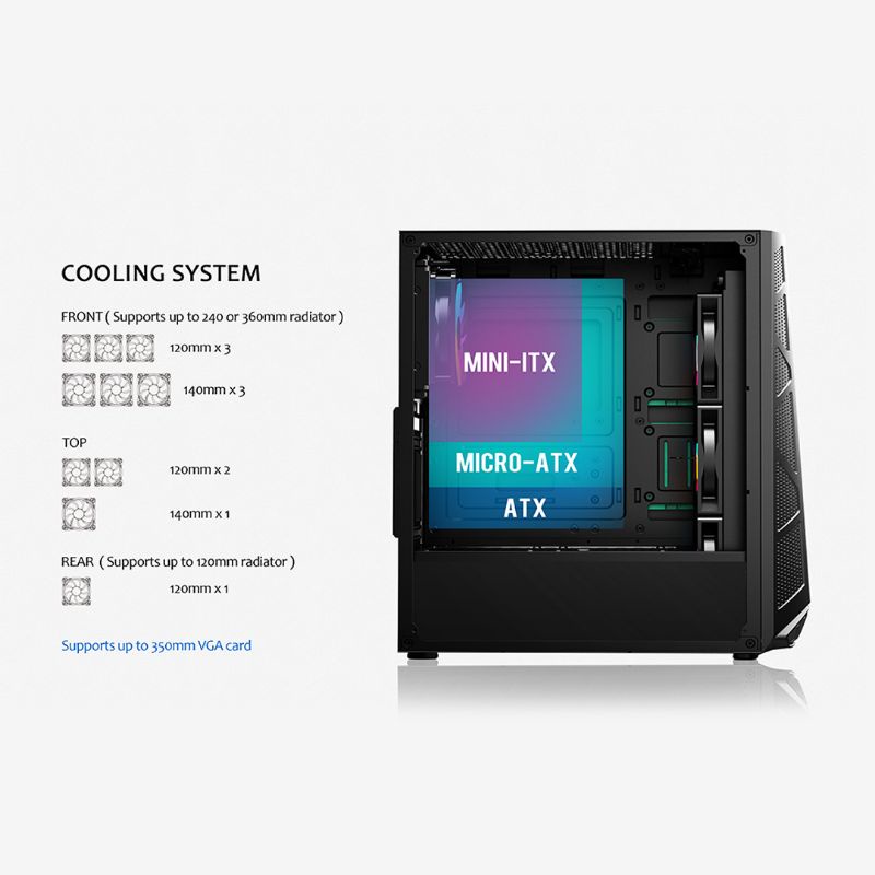 , Raidmax F05 ARGB ATX Desktop Computer PC Case | Shopee Malaysia