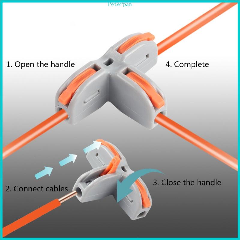 RPAN Three-way T-type Wire Connectors Push-In Mini Splicing Terminal ...