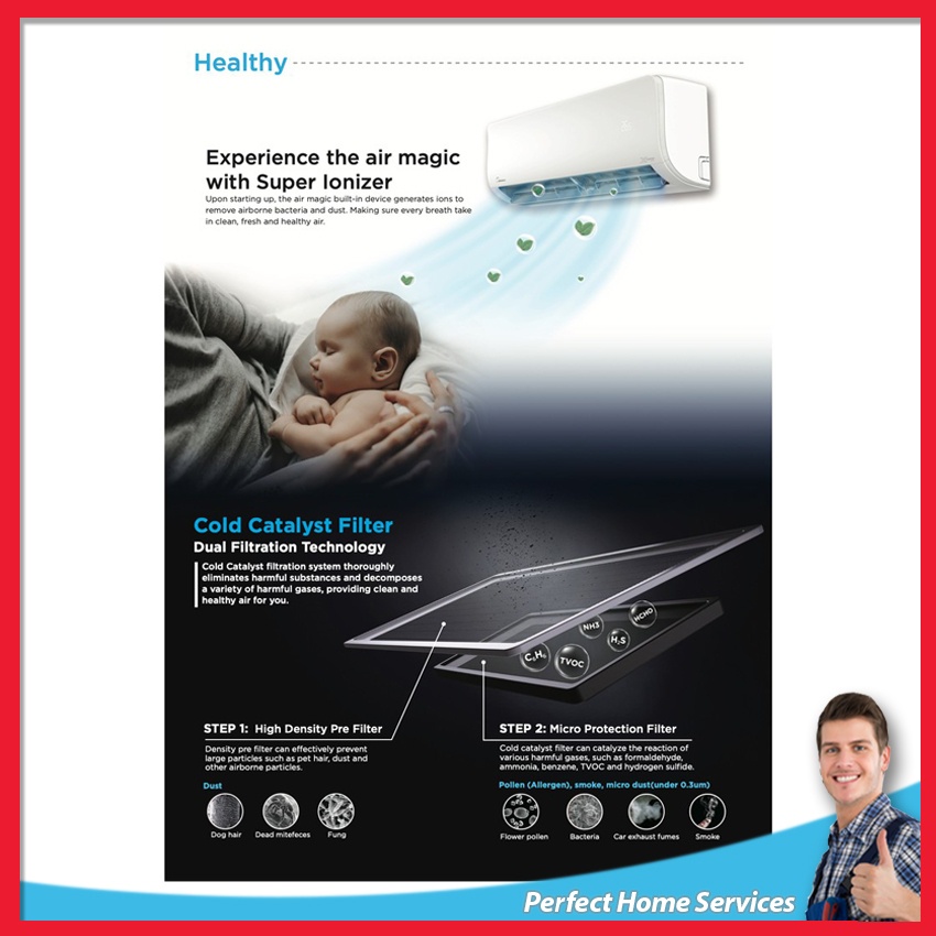 Midea New R32 1HP, 1.5HP, 2HP & 2.5HP (MSGD-09CRN8) Air Conditioner Ionizer Xtreme Dura 1.0HP ...