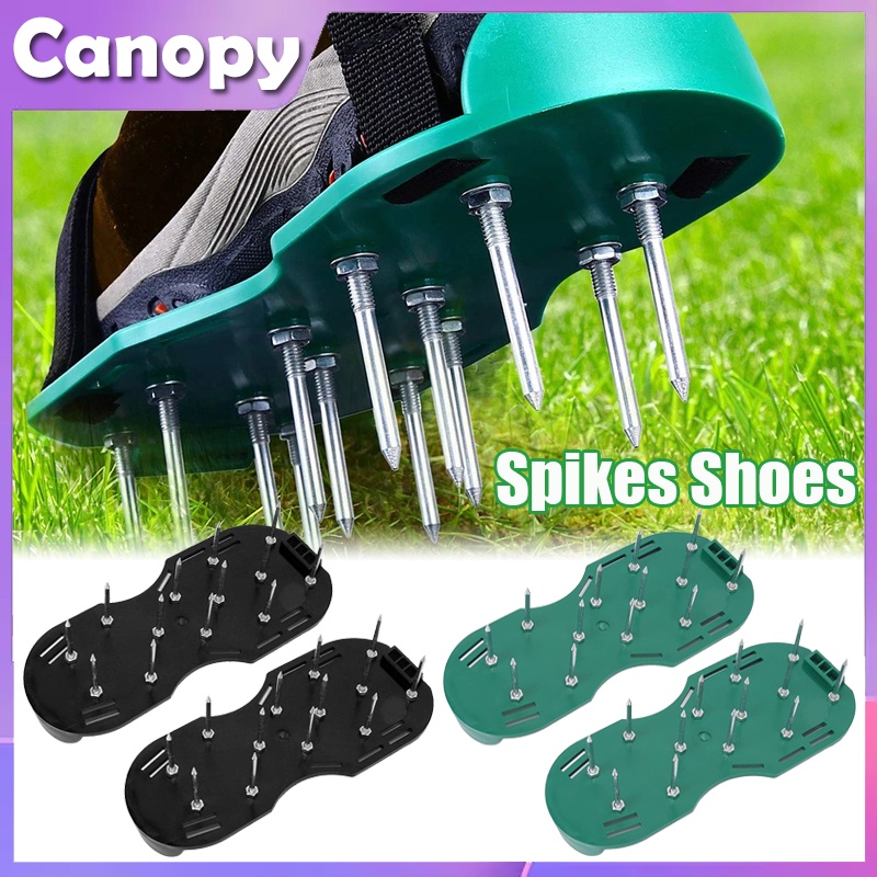 1 Pair Epoxy Aerating Spikes Shoes Walking Revitalizing Lawn Aerator ...