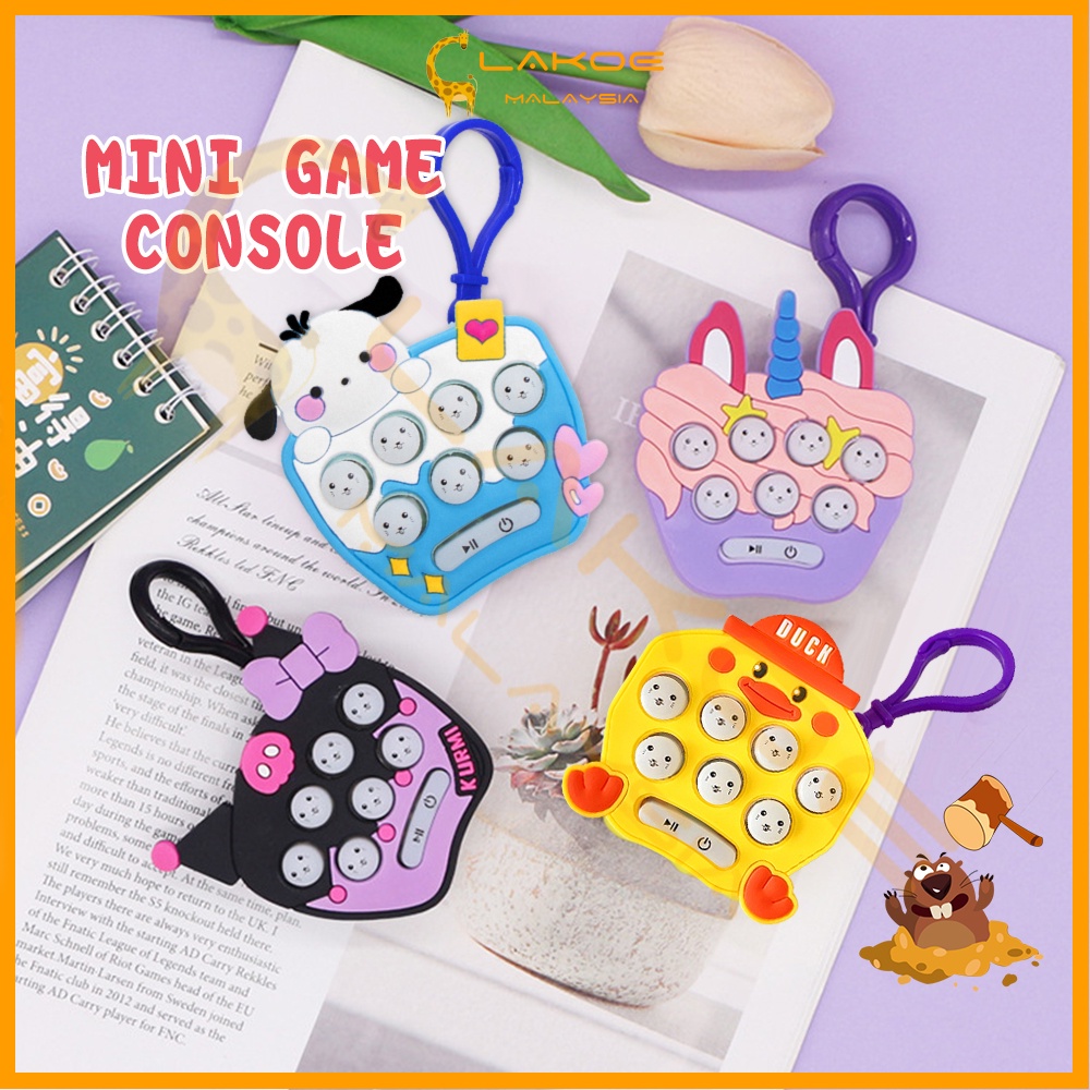 lakoe Keychain Cute Cartoon Squishy Keychain Whack-a-mole Game Kids ...