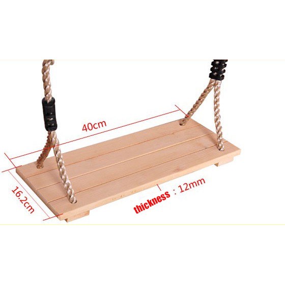 (𝐁𝐈𝐆 𝐒𝐇𝐎𝐏) Birch Wood Outdoor Swing Set Seat with Rope Kids Toy ...