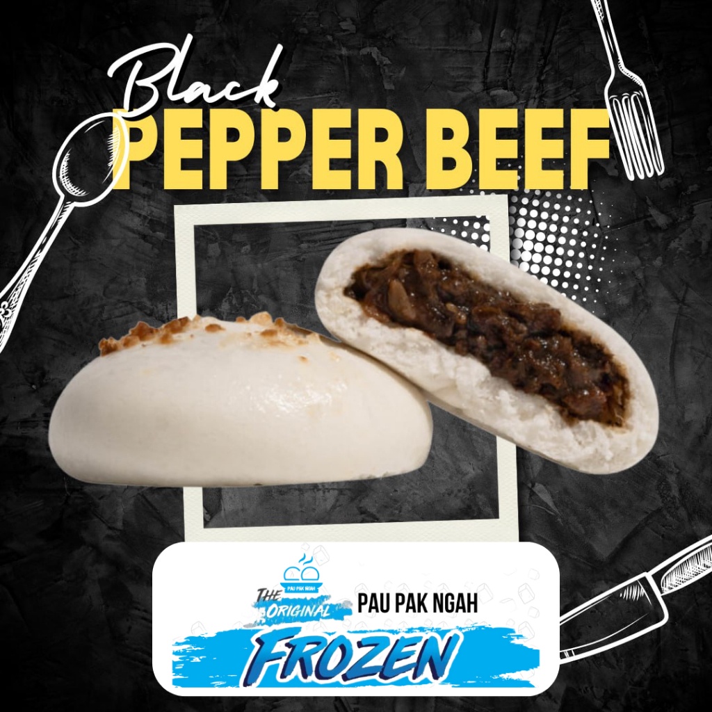 (PAU PAK NGAH) Pau Frozen Black Pepper Beef 1Pack/3PCS | Shopee Malaysia