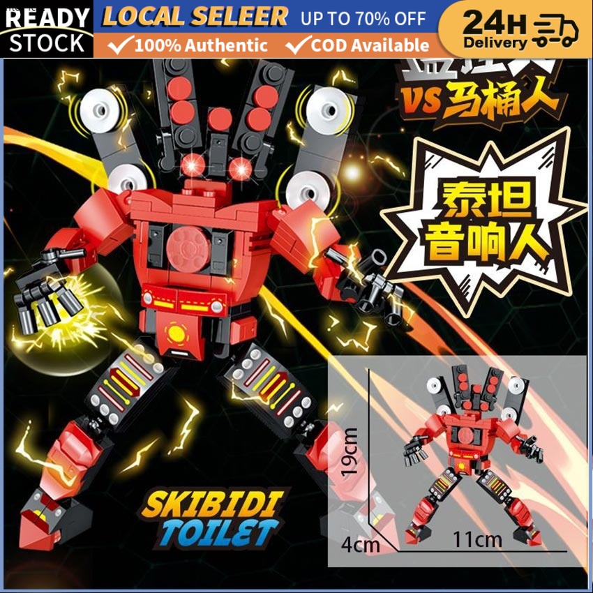 Skibidi Toilet Toilet Man Vs Monitor Photographer building blocks Kids ...