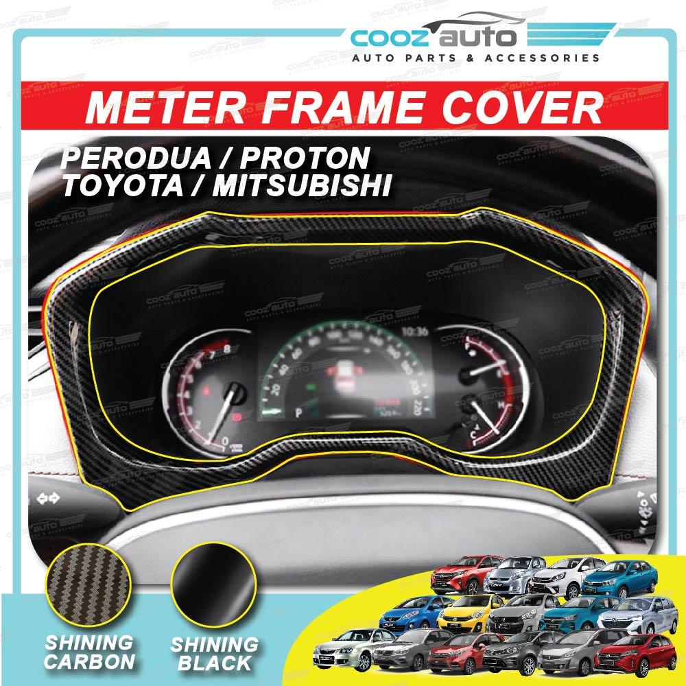 Perodua Proton Car Meter Frame Cover Carbon Fiber Glossy Black Bezza ...