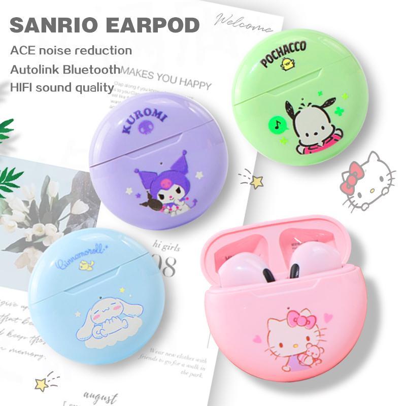 Hello Kitty Pink Earpod Noise Reduction Stereo Sound Quality Bluetooth ...