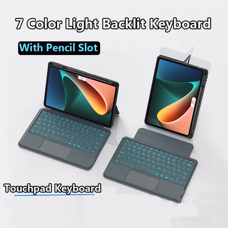 7 Color Light LED Backlit Touchpad Keyboard for Lenovo Tab M11 11inch ...