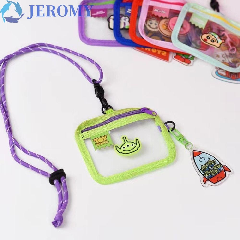 JEROMY Transparent ID Card Sleeve, with Lanyard Portable Hanging Neck ...