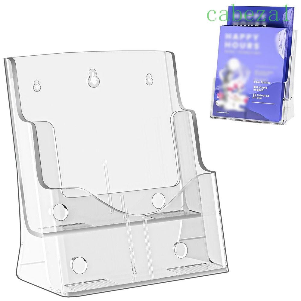 CABEZA Clear Flyers Display Stand, 2/3/4 Layers Wall Mount Brochure ...