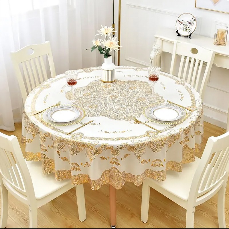 Alas Meja Raya Bulat Sulam Bunga Lace 4/6/8/10 Kerusi Alas Meja Makan ...