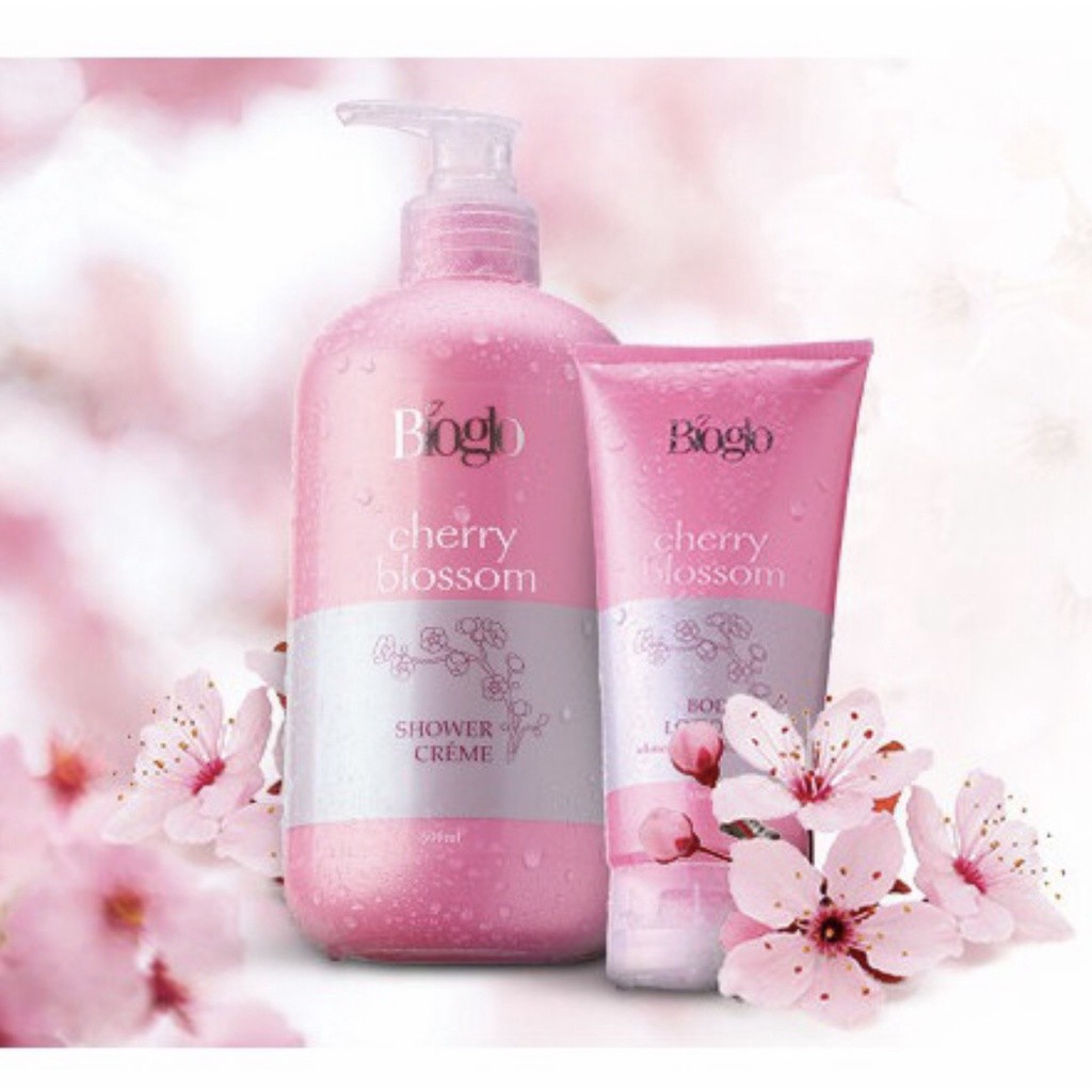 Cosway Bioglo Cherry Blossom Shower Crème 500ml / Body Lotion (Whitens ...