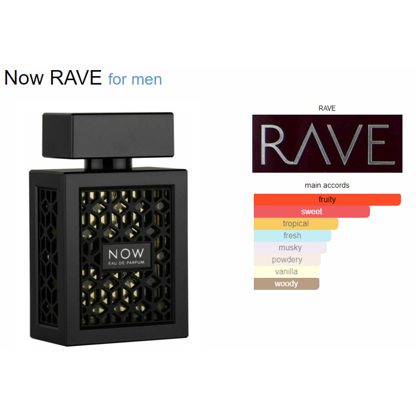 Ori RAVE Now Eau De Parfum For Men 100ML Perfume (Minyak Wangi Laki ...