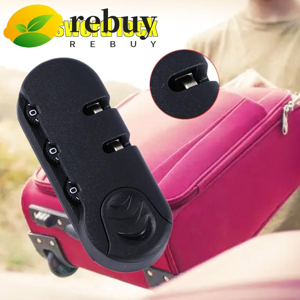 REBUY Locks 3 Digit Fixed Lock Bag Accessories Lock Pull Chain Code ...