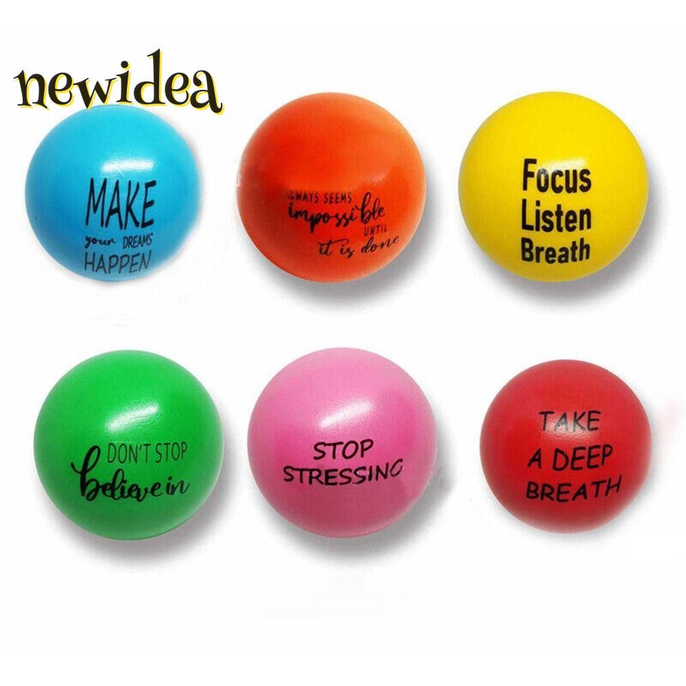 NEWIDEA Motivational Stress Balls, PU Grip Training Stress Relief Balls ...