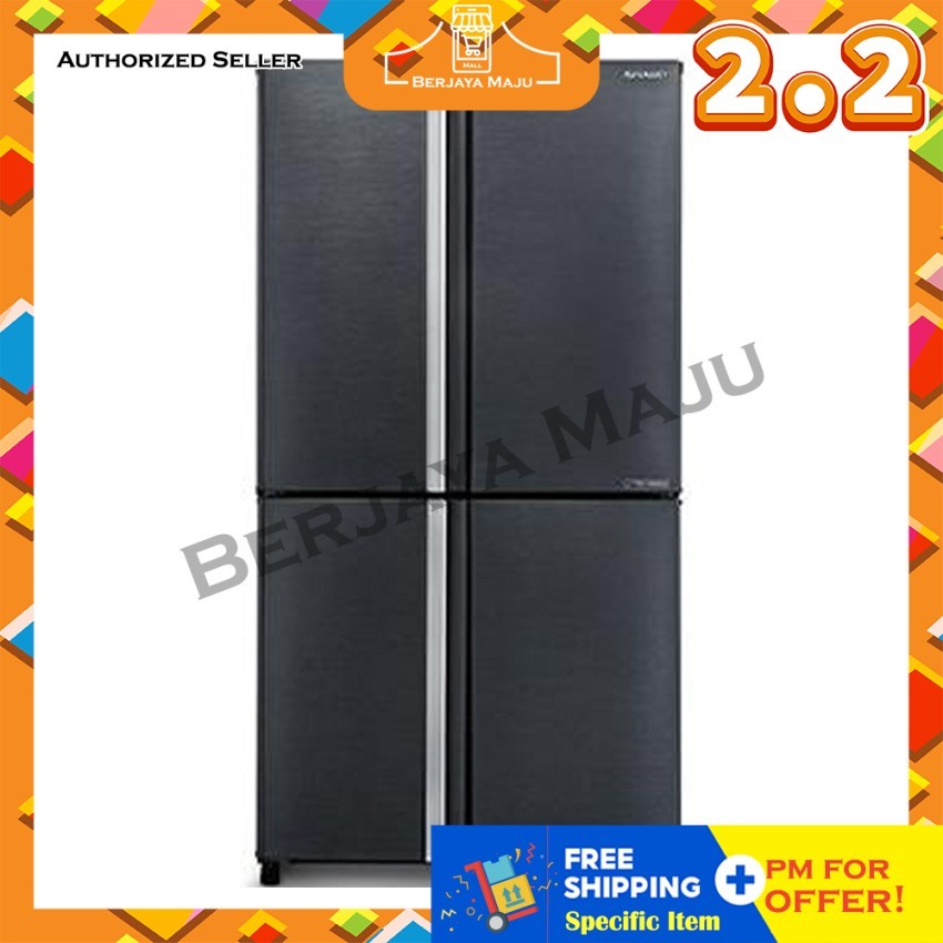 Sharp French Door Inverter Refrigerator SJF821VMSS (Dark Grey) | Shopee ...