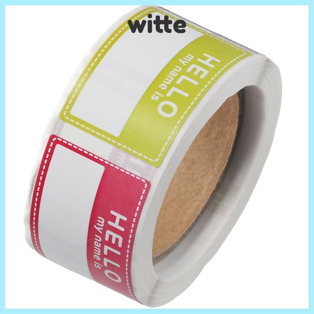 WITTE Name Tag, Self-Adhesive Blank Name Stickers, Multi Purpose 200 ...