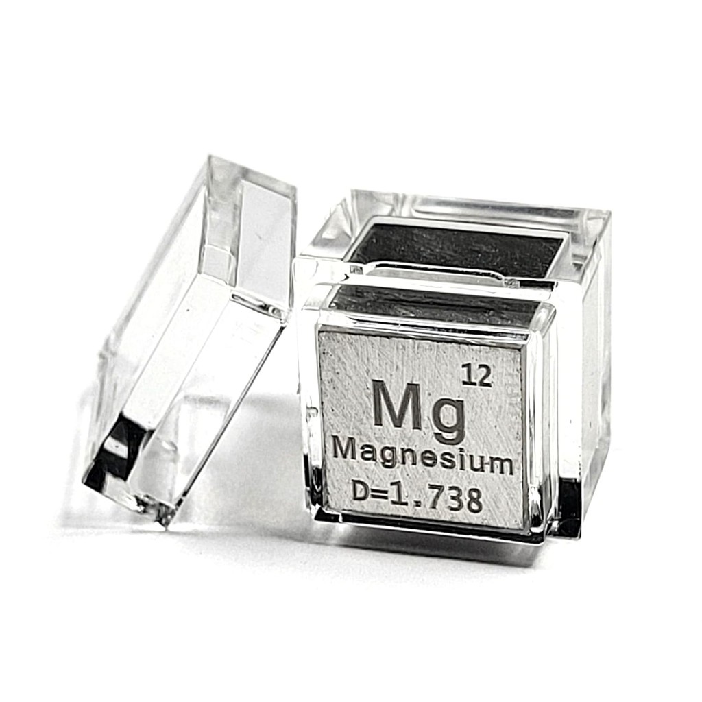 10mm Magnesium Metal Cube Mg up to 99.9% Pure Periodic Table Element ...
