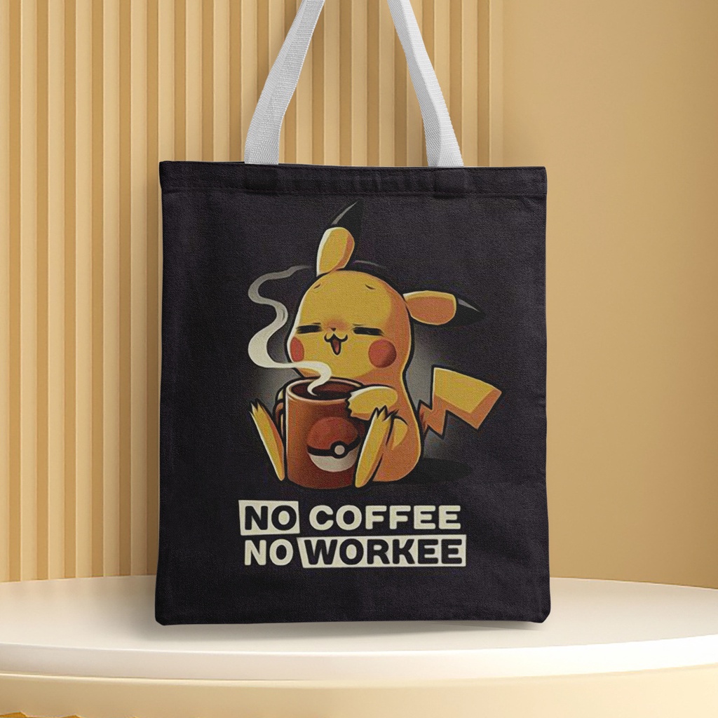 Pikachu POKEMON cartoon Pokémon Pokémon printed canvas bag Harajuku ...