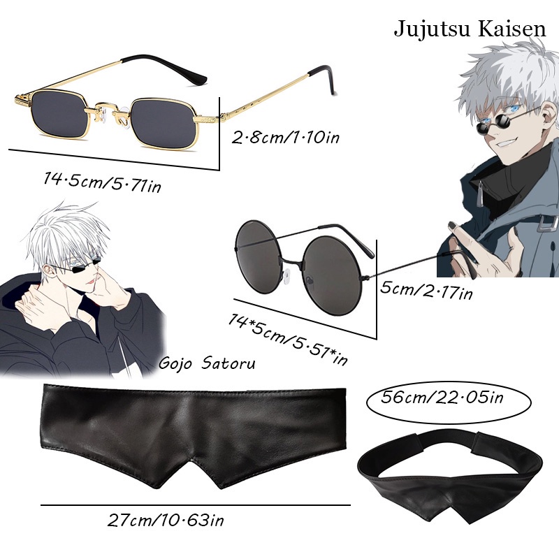Sunglasses Jujutsu Kaisen Glasses Gojo Satoru Sunglasses Steampunk ...