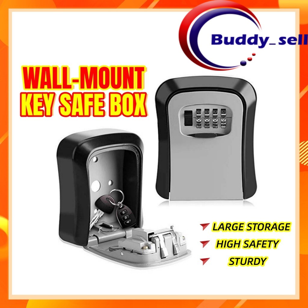 Portable Wall Mounted Safe Key Box Password Locker Key Resettable Key ...