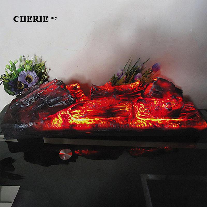 [In Stock] Simulation ,Resin Flame Lamp , Firewood ,Electric Fireplace ...