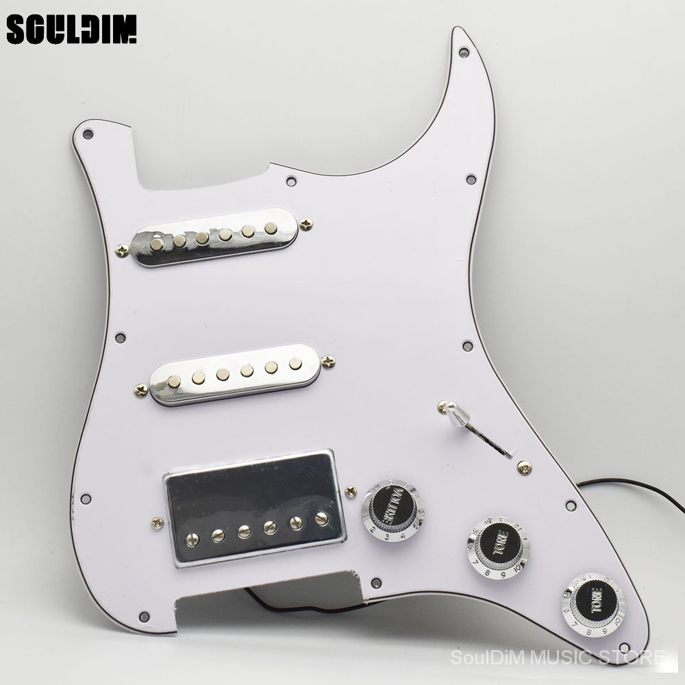 SSH Prewired 3-ply Pickguard Scratchplate SSH 2-single Coil and 1 Dual ...