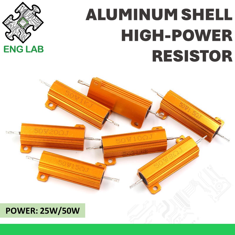 ENGLAB★25W/50W Aluminum Shell Resistor, High Power Discharging Resistor ...