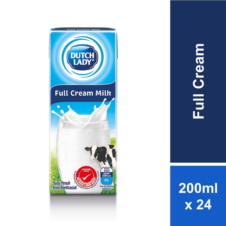 Dutch Lady UHT Milk Full Cream 200ml x 24 | Shopee Malaysia