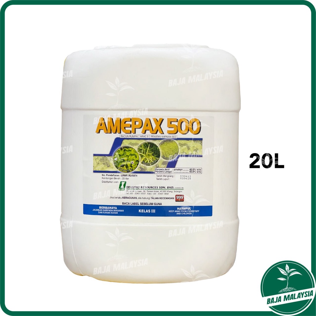 AMEPAX 500 20 Liter Ametryn 45% Herbicide (Same As Amfine Symbol 45SC ...