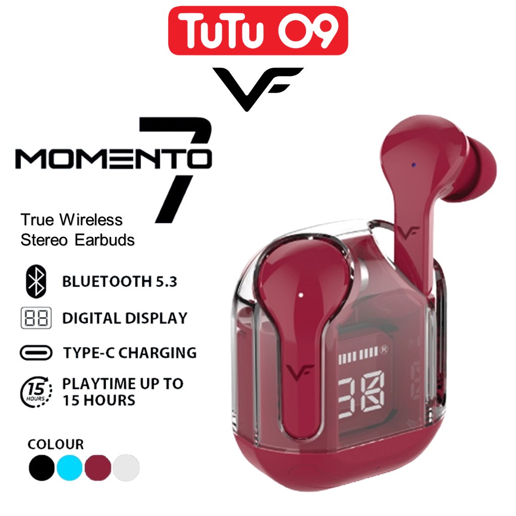 Vinnfier VF Momento 7 True Wireless Bluetooth Stereo Earbuds with LED ...