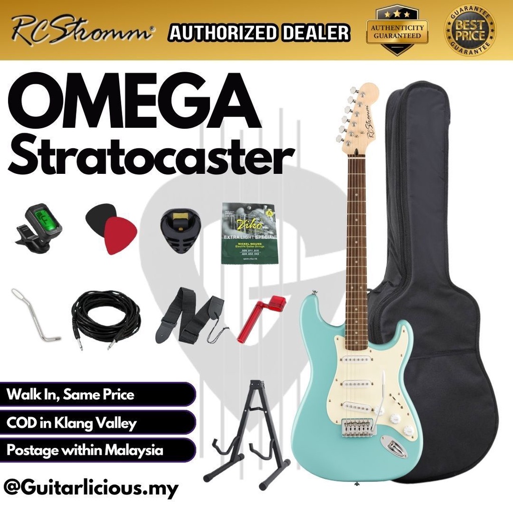 OMEGA Series (Rainbow Color) Stratocaster Electric Guitar Tremolo (SSS ...