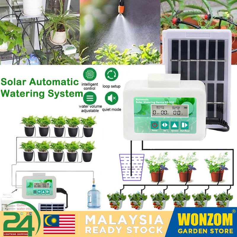 Solar Automatic Watering System Auto Drip Irrigation Indoor/Outdoor ...
