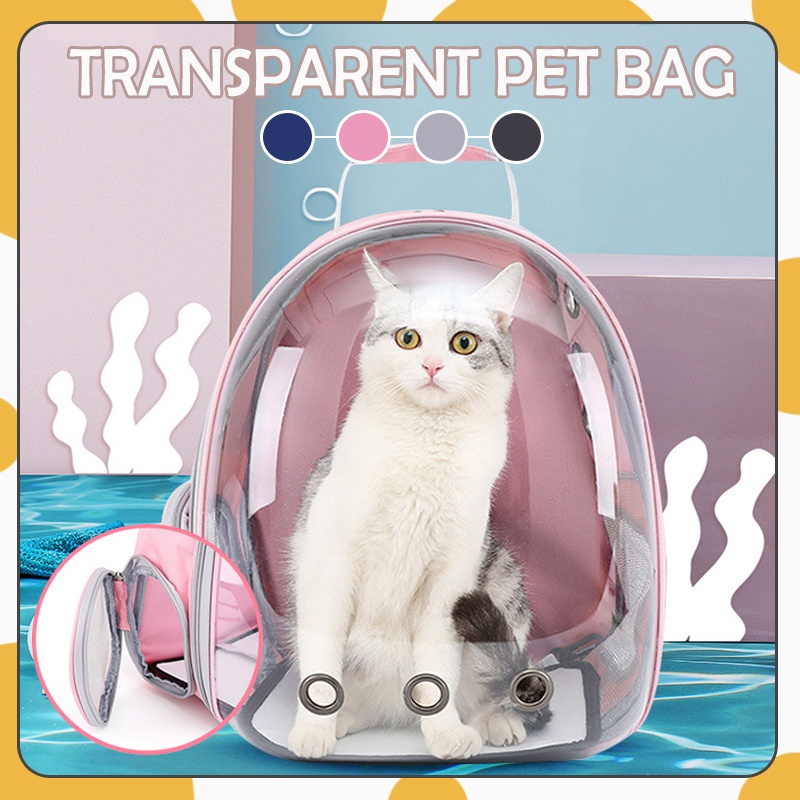 Pet Backpack Dog Cat Transparent Breathable Space Capsule Outdoor ...