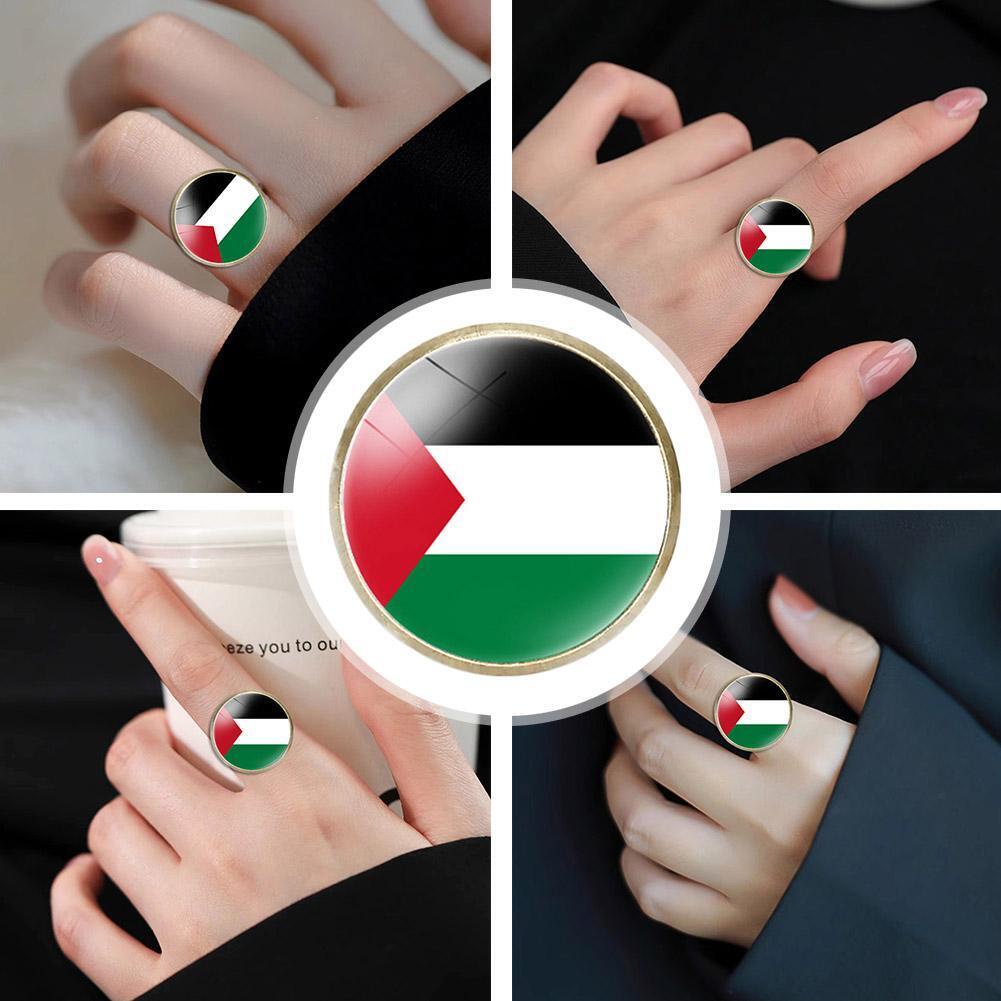 Free GAZA Palestinian Flag Open Ring Palestine Four Colors Flag ...