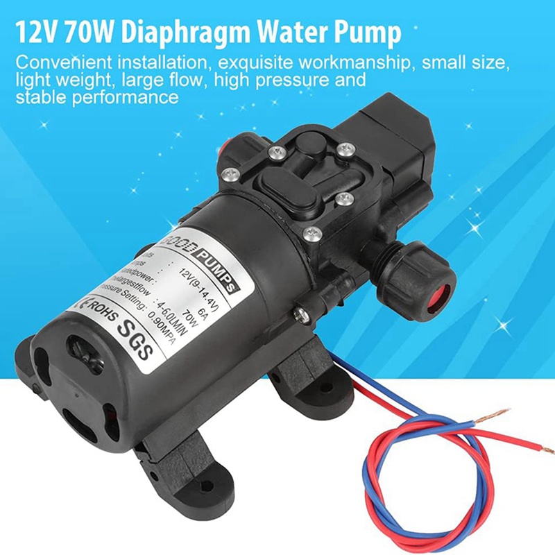 12V Water Pump, 12 Volt Water Pump, DC 12V 6A 70W Electric Water Pump ...