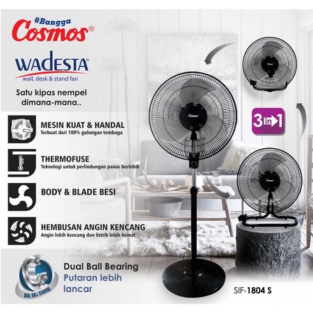 Cosmos SIF 1804S Fan / SIF1804S Stand Wall & Desk Fan 18 Inch | Shopee ...