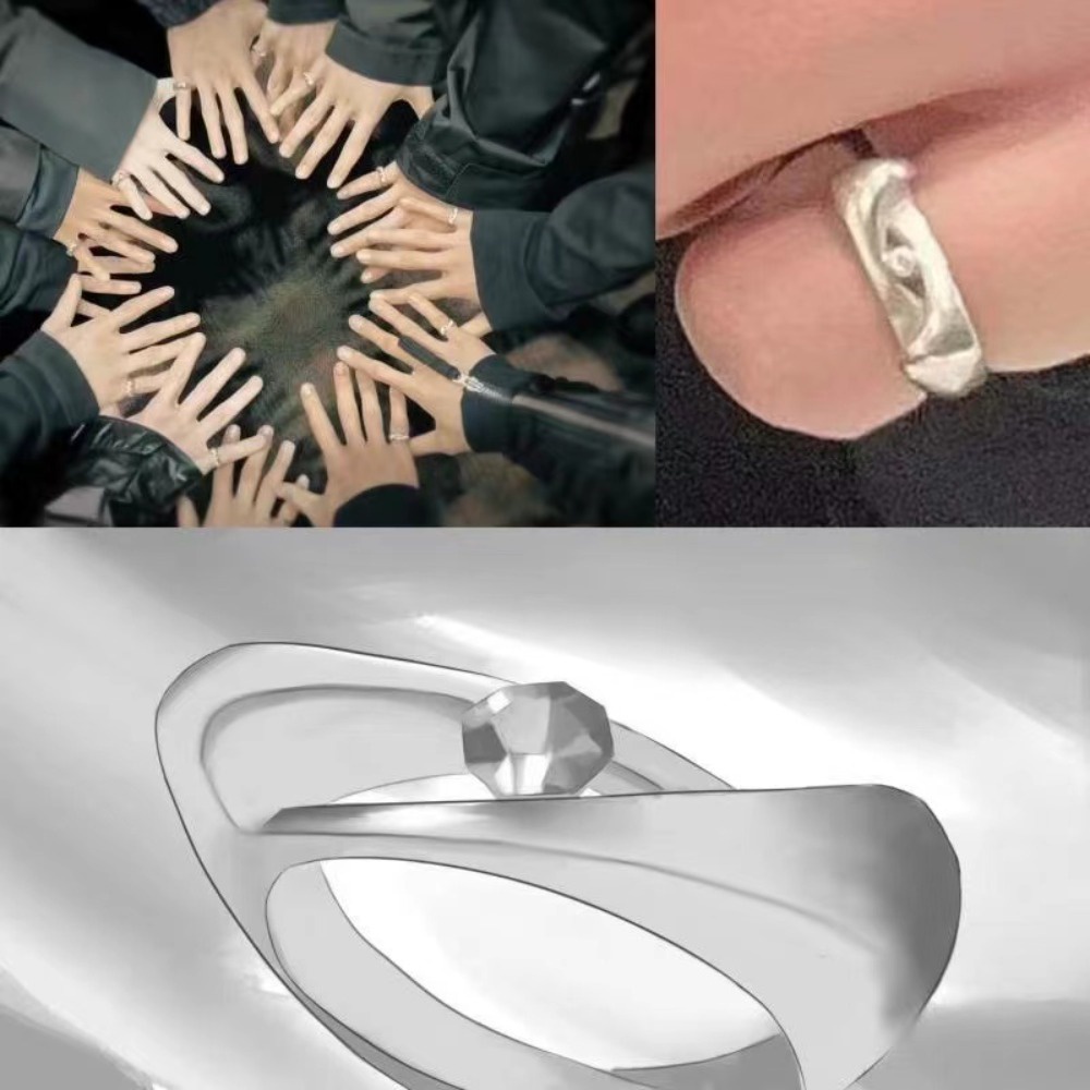 Kpop Idol SEVENTEEN Fashion Ring JOSHUA JUN HOSHI DK MINGYU Team 5th Generation Group Logo Ring ...