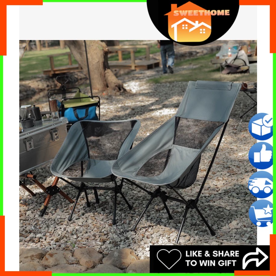 Moon Floding Chair Outdoor Camping Lightweight Hiking Fishing BBQ ...