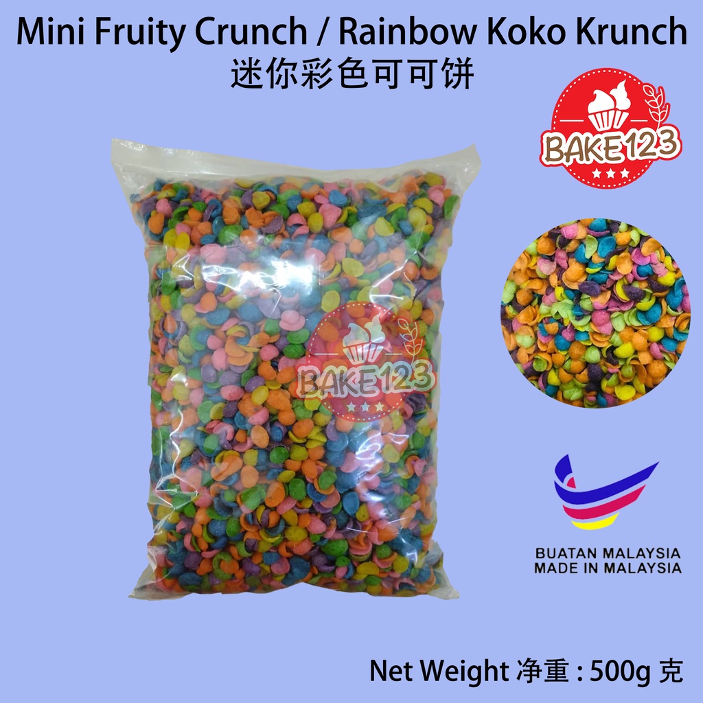 Mini Rainbow Fruity Koko Krunch 500g / Coco Crunch Warna-warni 迷你彩色可可饼 ...