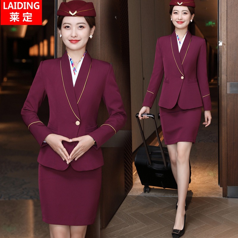 9922 Flight Attendant High-Speed Rail Passenger Overalls Uniforms ...