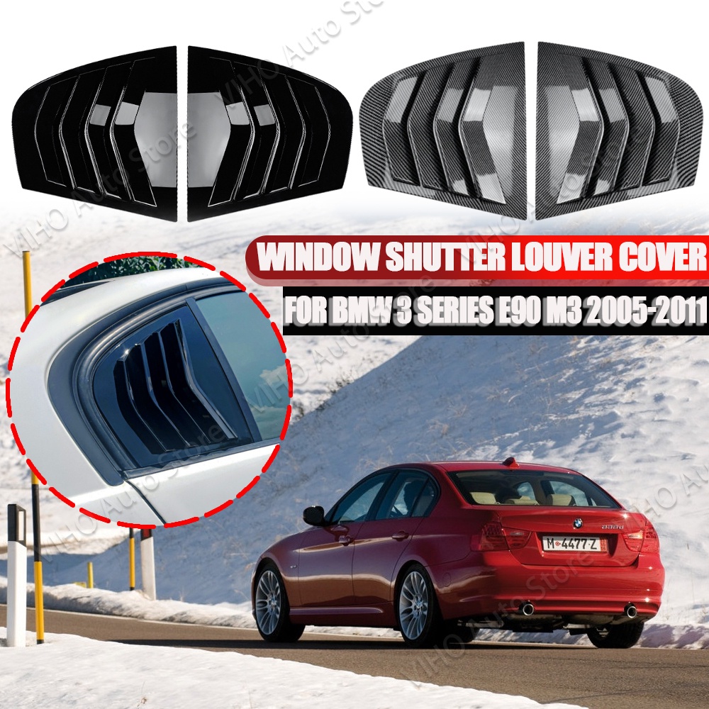 E90 Rear Quarter Window Louver Shutter Cover For BMW 320i 325i 328i 330i 335i M3 Sedan 2005 2006 ...