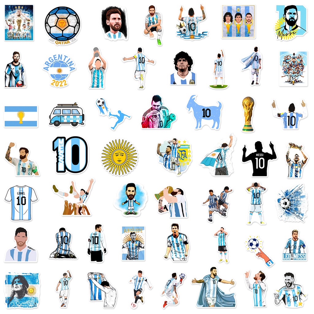 LIONEL MESSI 50 pcs Waterproof Non Repeating Stickers Pack [A] | Shopee ...
