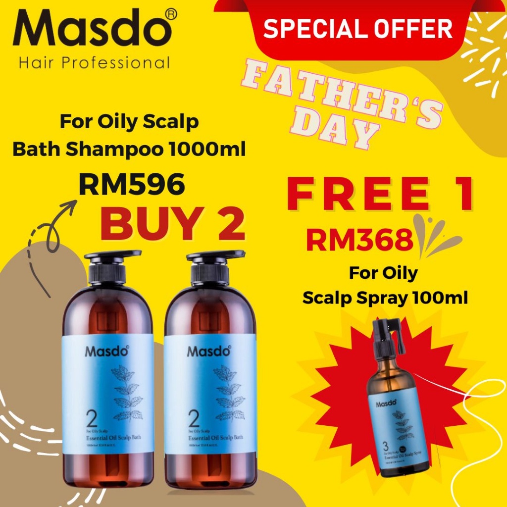 Masdo® For Oily Scalp Essential Oil Scalp Bath 300ml / 1000ml | Shopee ...